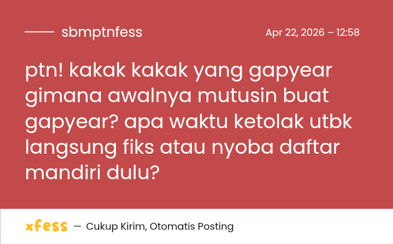 ptn! kakak kakak yang gapyear gimana awalnya mutusin buat gapyear? apa ...