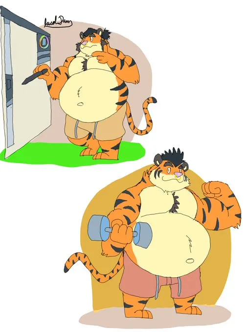 Old drawings of a terrifically talented tiger @CursedMarked https://t ...