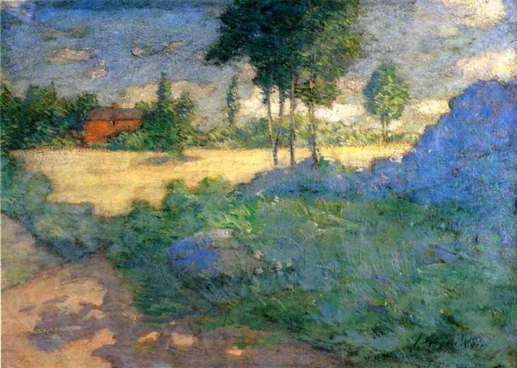 A calming, lush landscape by American Impressionist, Julian Alden Weir ...