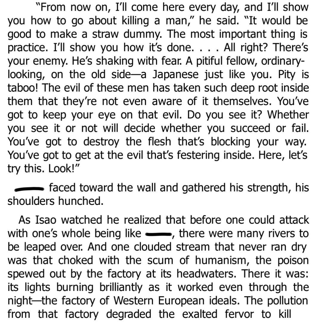 I liked the scene of Runaway Horses where he identifies the act of ...