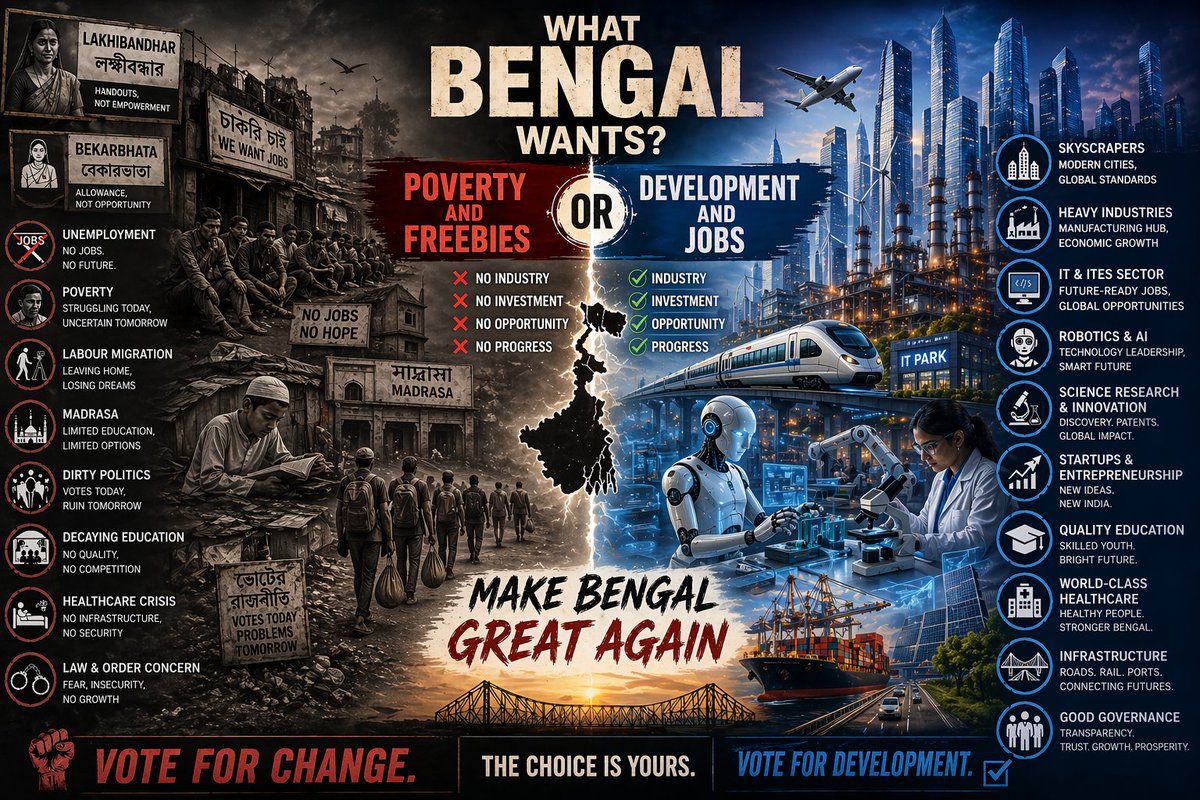 @TheSavvySapien It's up to the voters of Bengal to decide what they ...