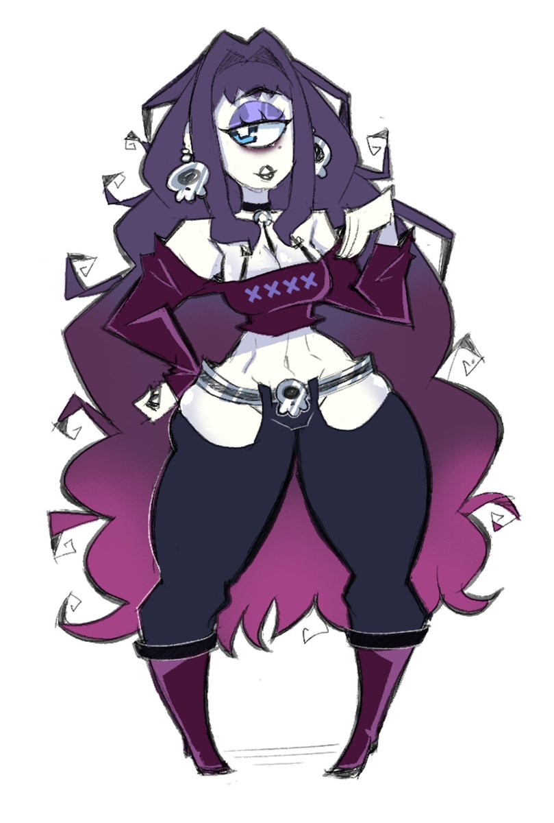 Goth Cyclos gal Purple ️ ️ sold adoptable color doodle design collab ...