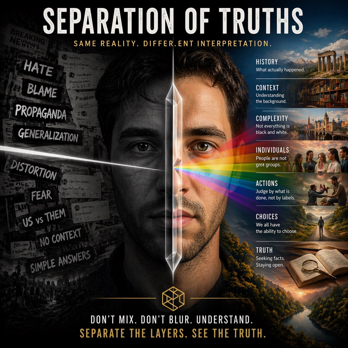 Separation of Truths with 3D Cognition🎭 People don’t argue facts ...