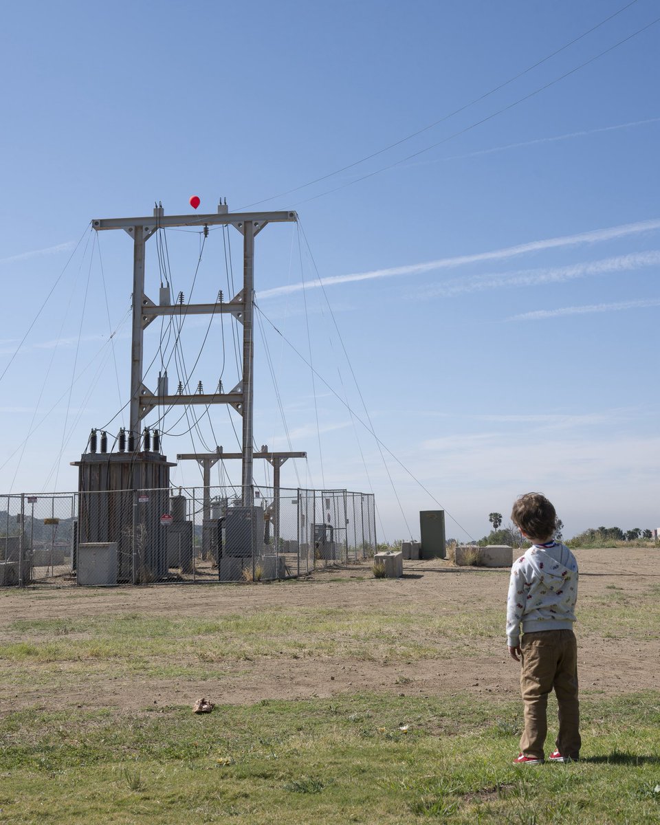 The kid going up the electrical tower to get the balloon I know for a ...