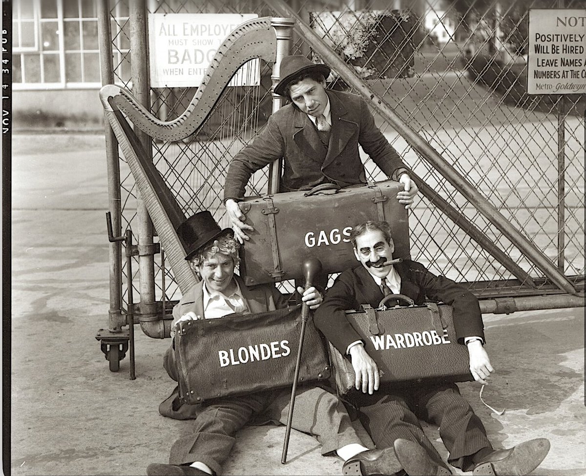 Vulgarians At The Gate: Publicity shot of Harpo, Chico and Groucho at ...