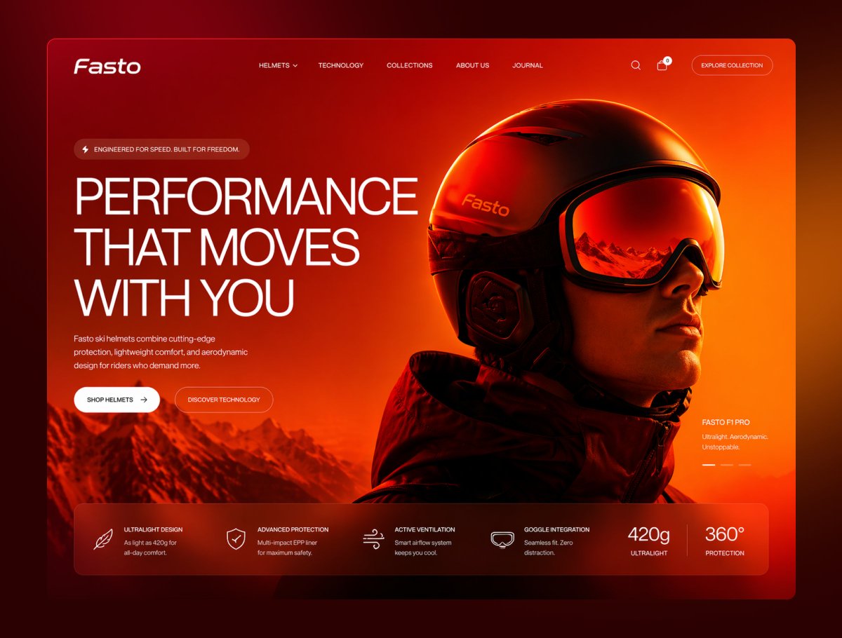 Ski hero section design. https://t.co/EfUym9tfKg