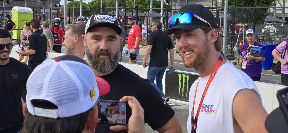 Cleetus McFarland and Jason Kelce being in the immediate vicinity of ...