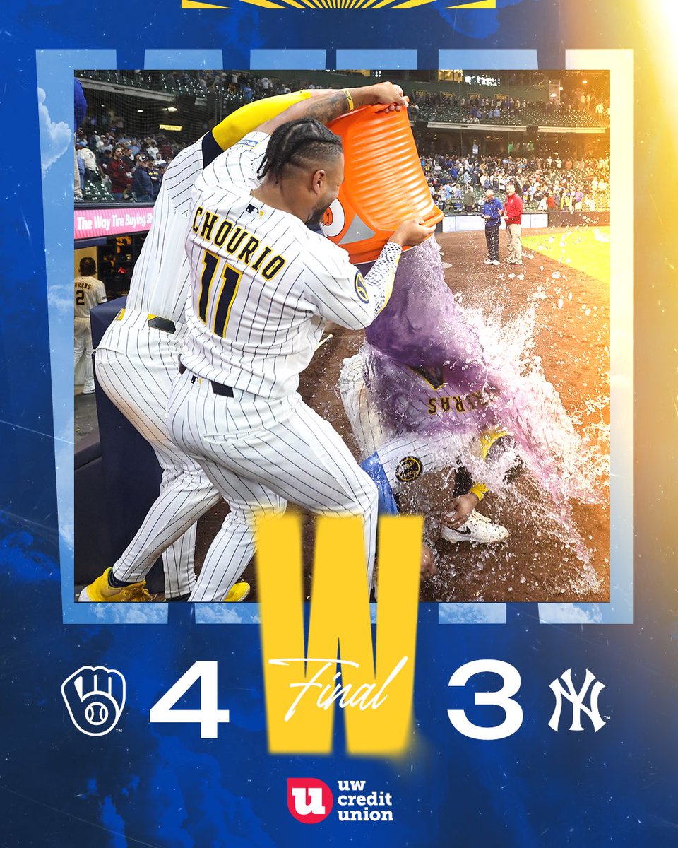 Brewers rally in 10th to win 4-3 as Yankees waste brilliant performance ...