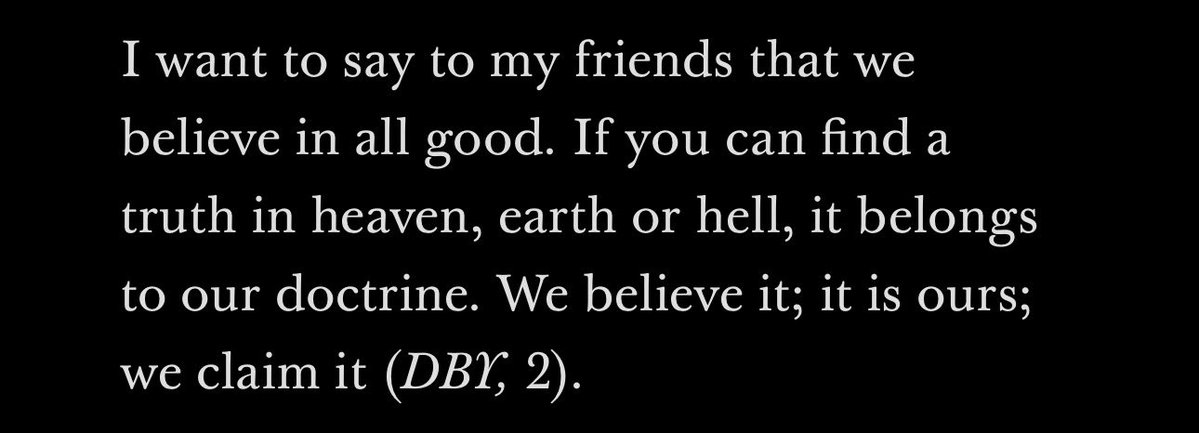 @ContraHeresy Brigham Young quote. All your truths belong to us. https ...