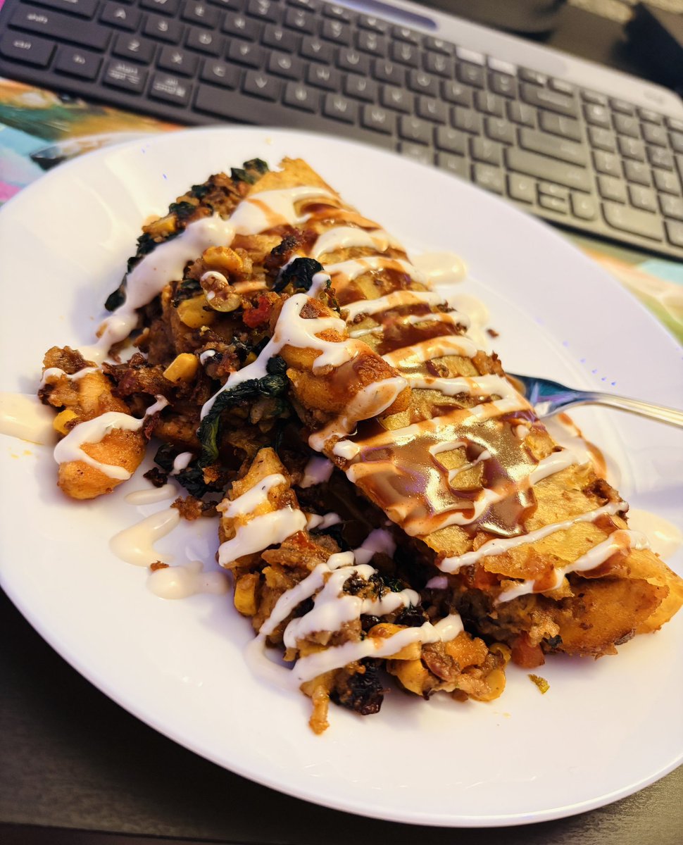 Just made something easy n diabolical. Chicken n rice fried fajita 襤 ...