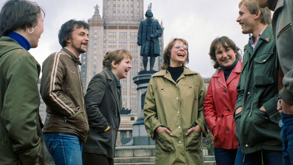 Exchange students from the GDR in Moscow, 1979.