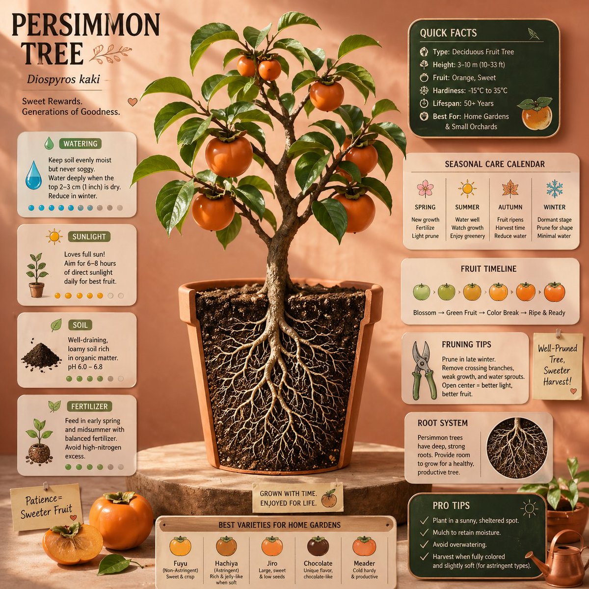A fun prompt that turns GPT into a plant-care guide. $ input=persimmon ...