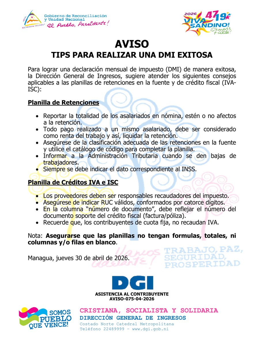 DGI Nicaragua (@DGI_Nicaragua) / Posts / X