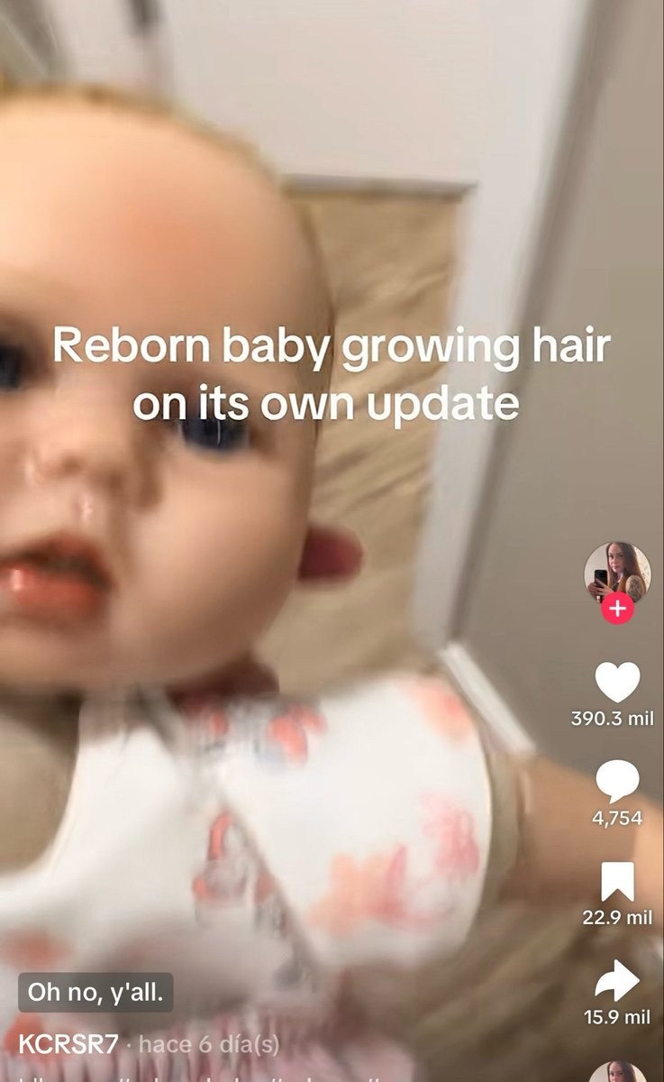 Hablando sobre los bebés reborn… Hay una cuenta que dice que a su bebé ...