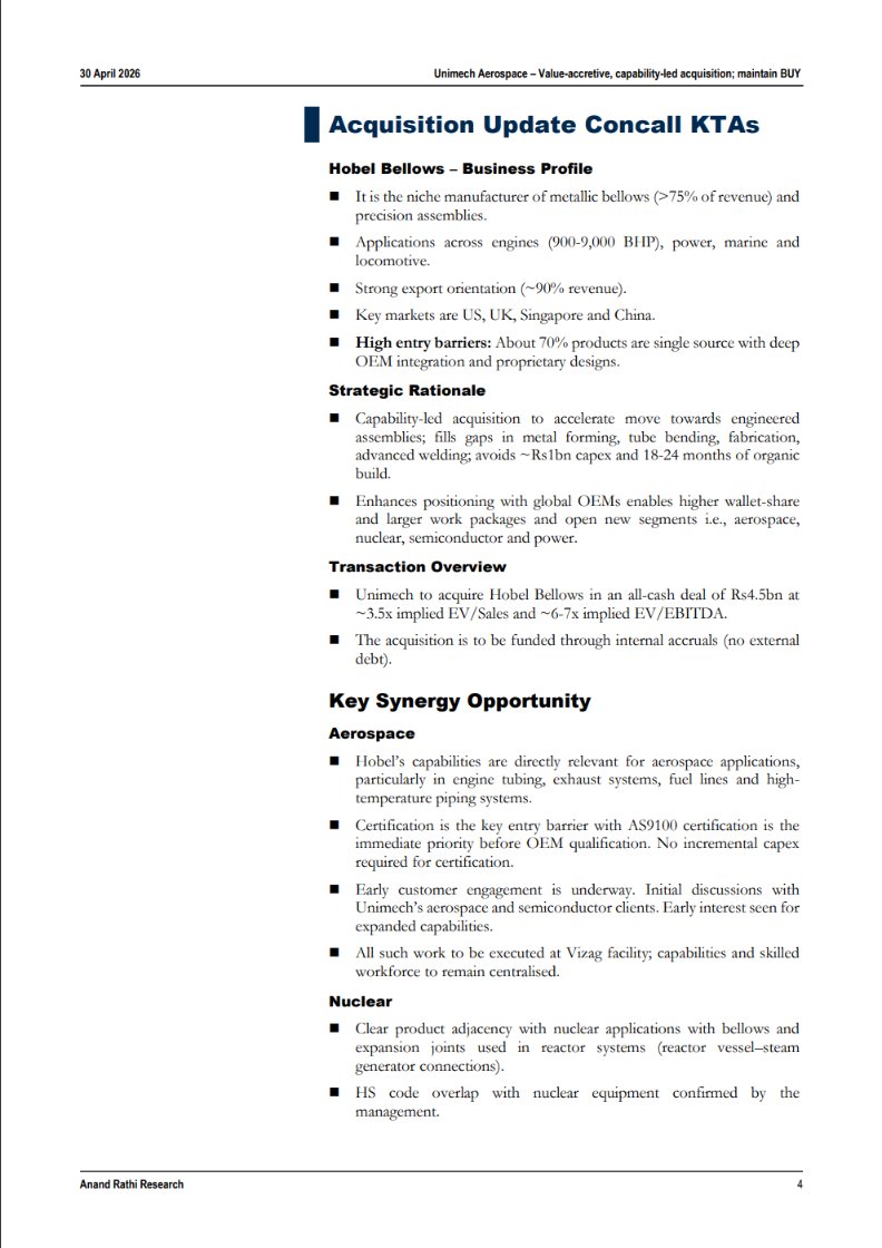 Unimech Aerospace | High-margin, High-barrier Aerospace + Precision ...