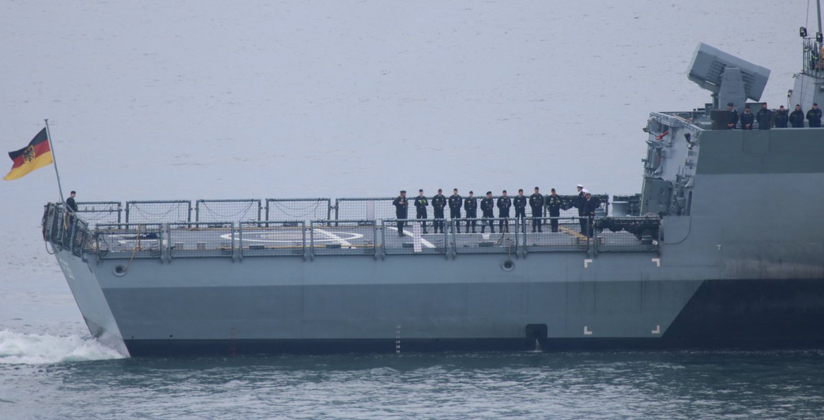 MANNING THE RAILS ON THE OLDENBURG The German corvette FGS Oldenburg ...