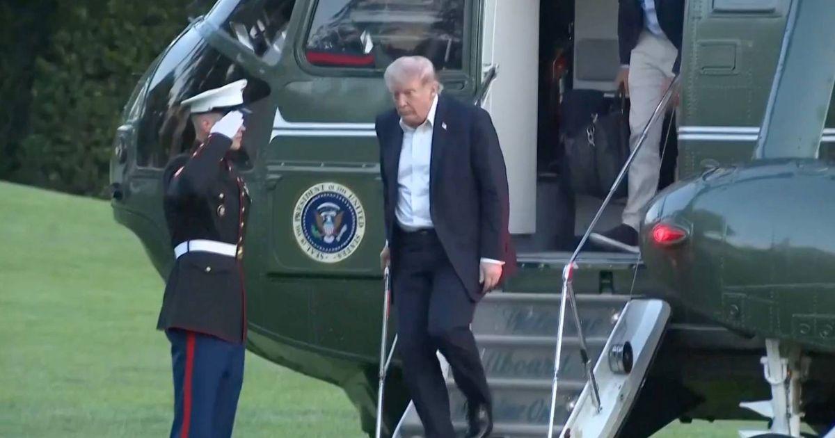 Donald Trump seemed visibly weary upon his return to the White House ...