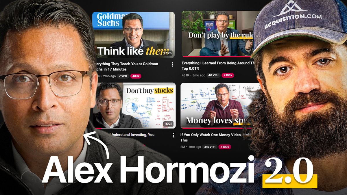 Alex Hormozi's new CEO just got 4 million views with 7 YouTube videos ...
