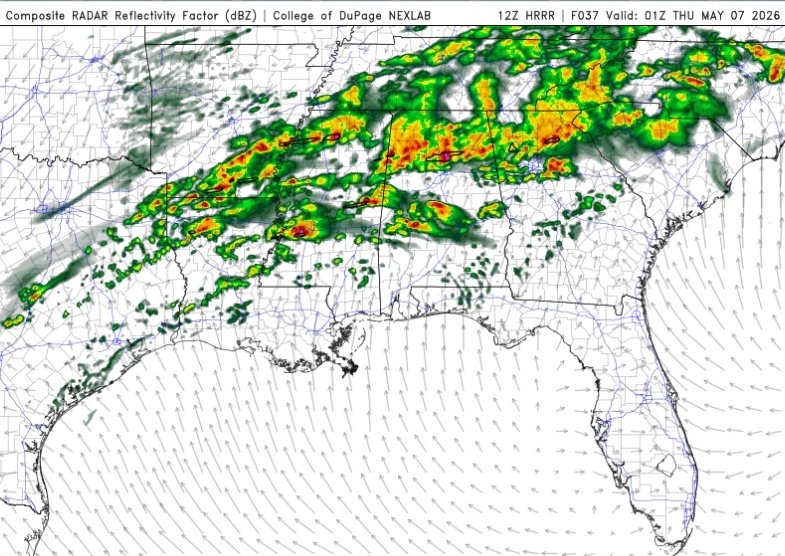Good old Dixie Alley slopfest tomorrow evening! Depending on how sloppy ...