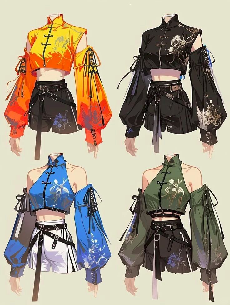 Orange, black, blue, green — same silhouette, completely different ...