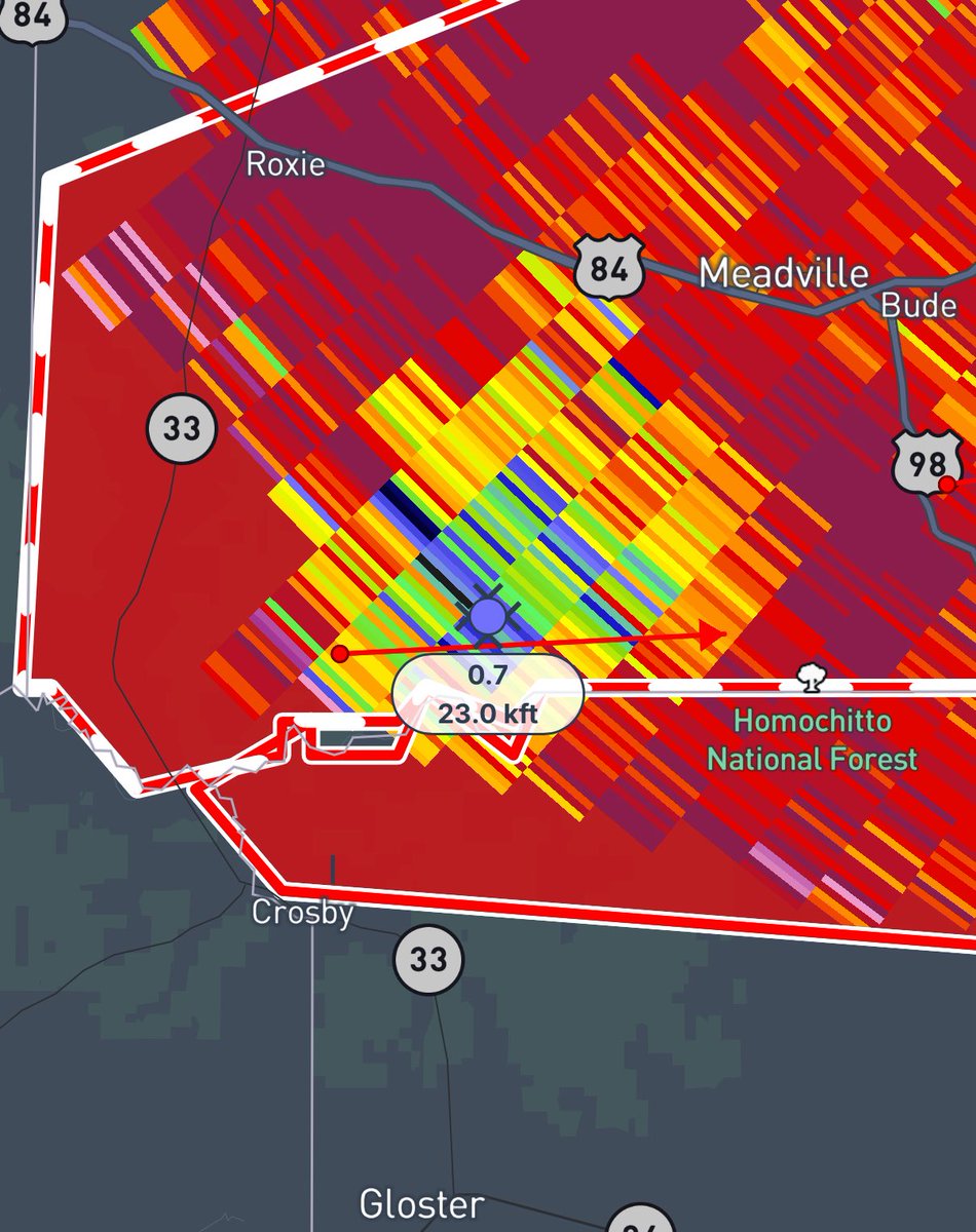 Very deep debris signature at 23 thousand feet, likely >30 thousand