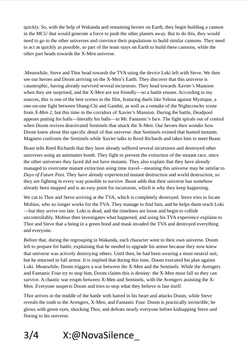 Huge leak of the Avengers Doomsday script (part 3 and 4) # ...