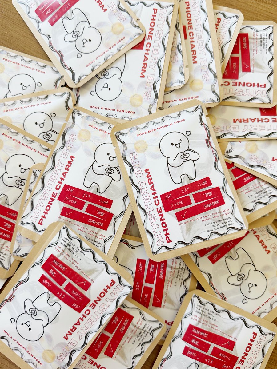 Freebies for BTS Tour: Stanford D1 100 BTS Phone Charms in Blind Bags ☺ ...