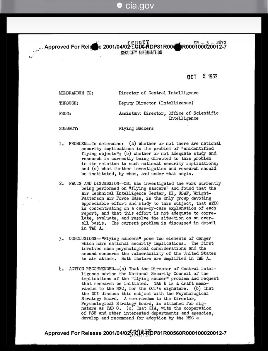 遼 The Smoking Gun Declassified CIA memo dated Oct 2, 1952, titled ...