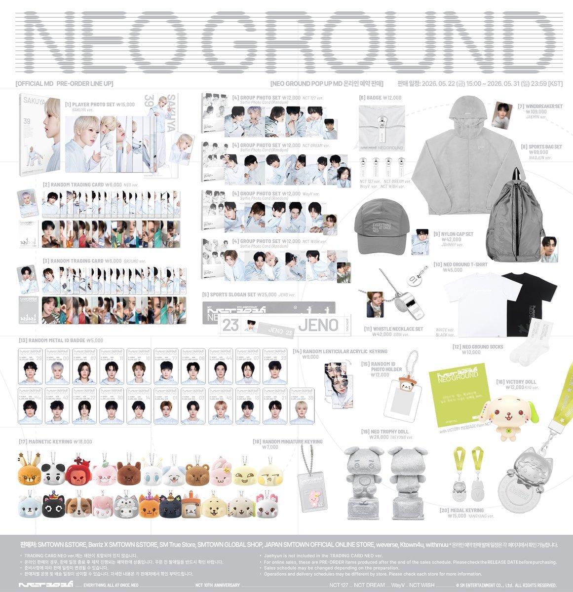 OPEN PO MERCH NCT 10TH ANNIVERSARY [NCT 2026] POP UP : NEO GROUND - tc ...