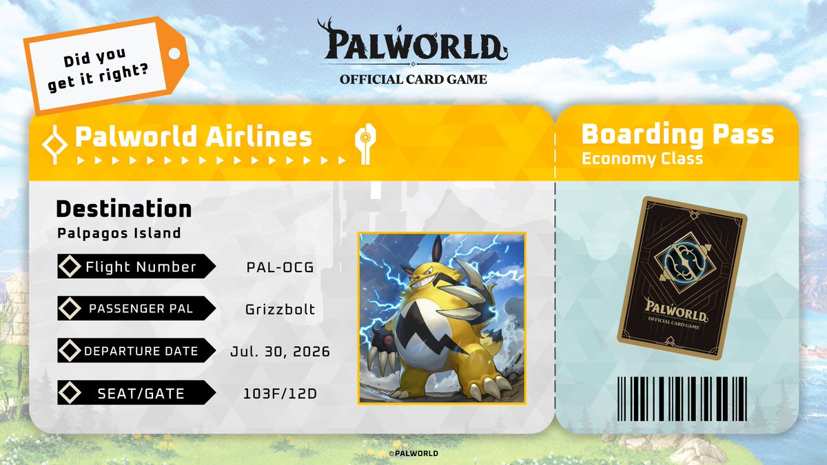 Palworld OFFICIAL CARD GAME (@PalworldOCG_EN) / Posts / X
