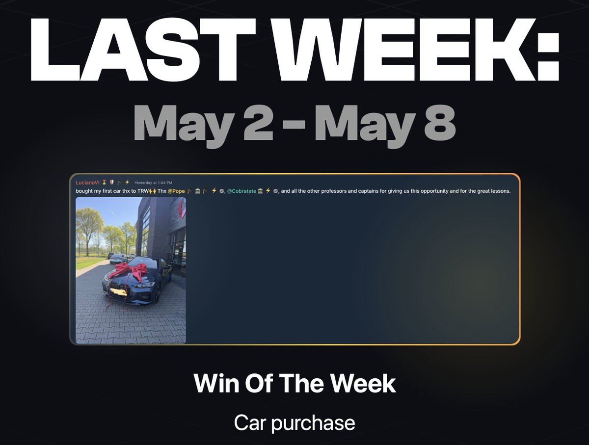 Win Of The Week? One student just bought himself a NEW CAR. Not from ...