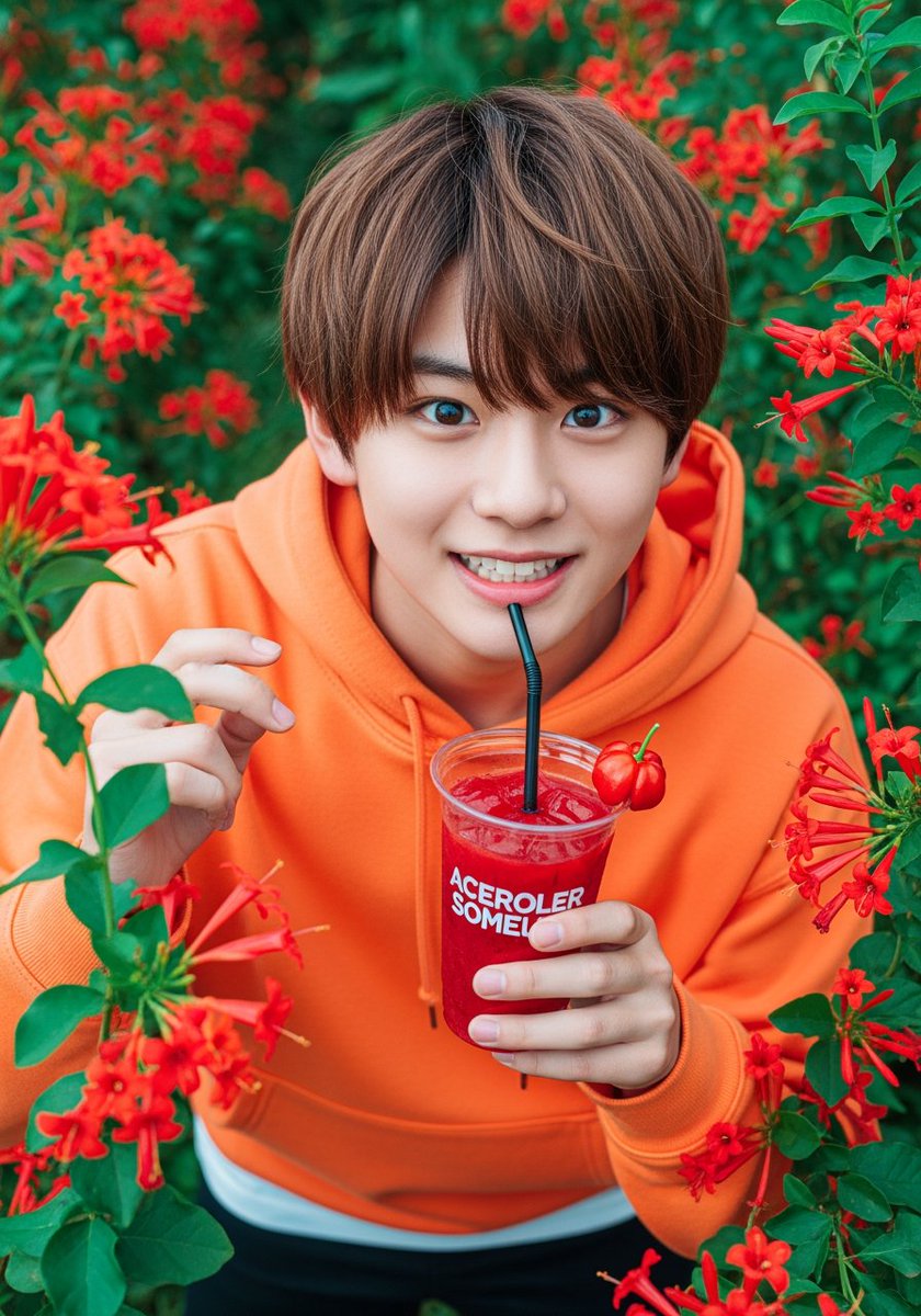 これ飲んだら元気でるで！アセロラパワー全開やー💪🍹 Drink this and feel invincible! Acerola power ...