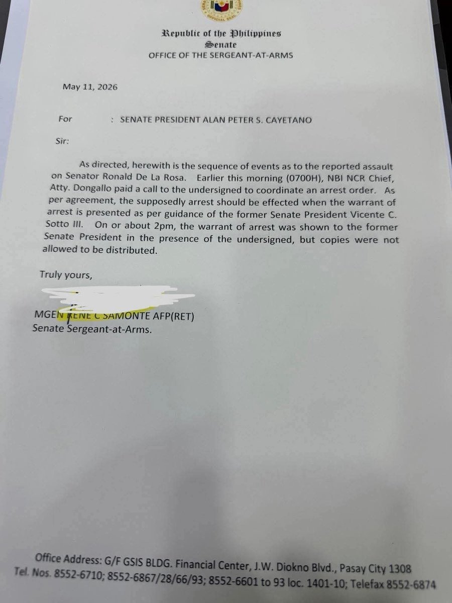 Sa kanyang ulat kay Senate President Alan Peter Cayetan, inamin ni ...