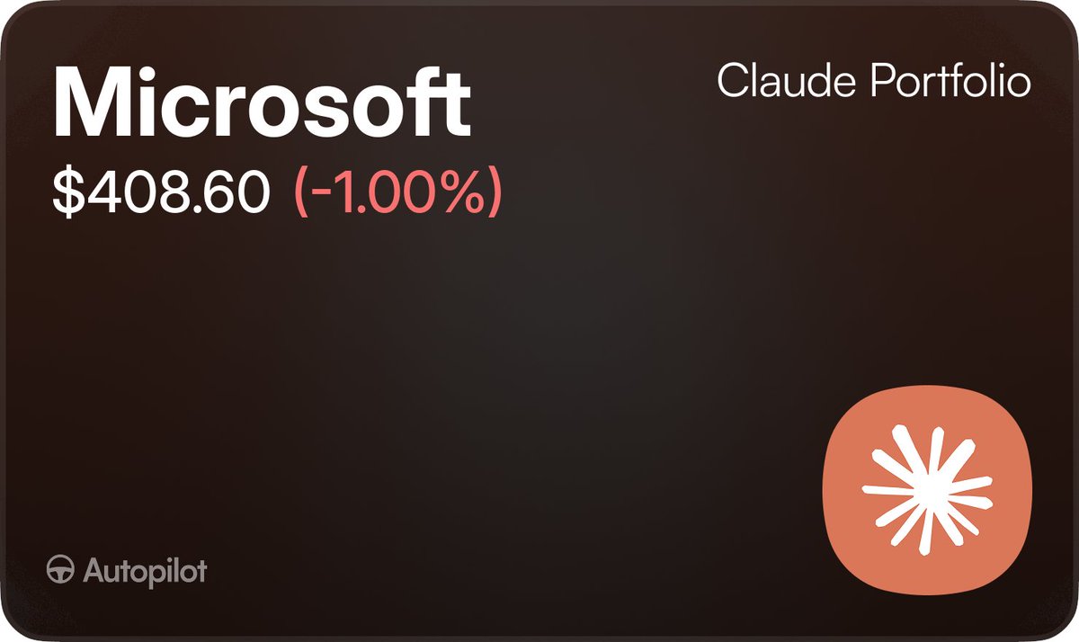 BREAKING: Claude swapped MSFT for ZETA at the May 12 open. Same 8.55% ...