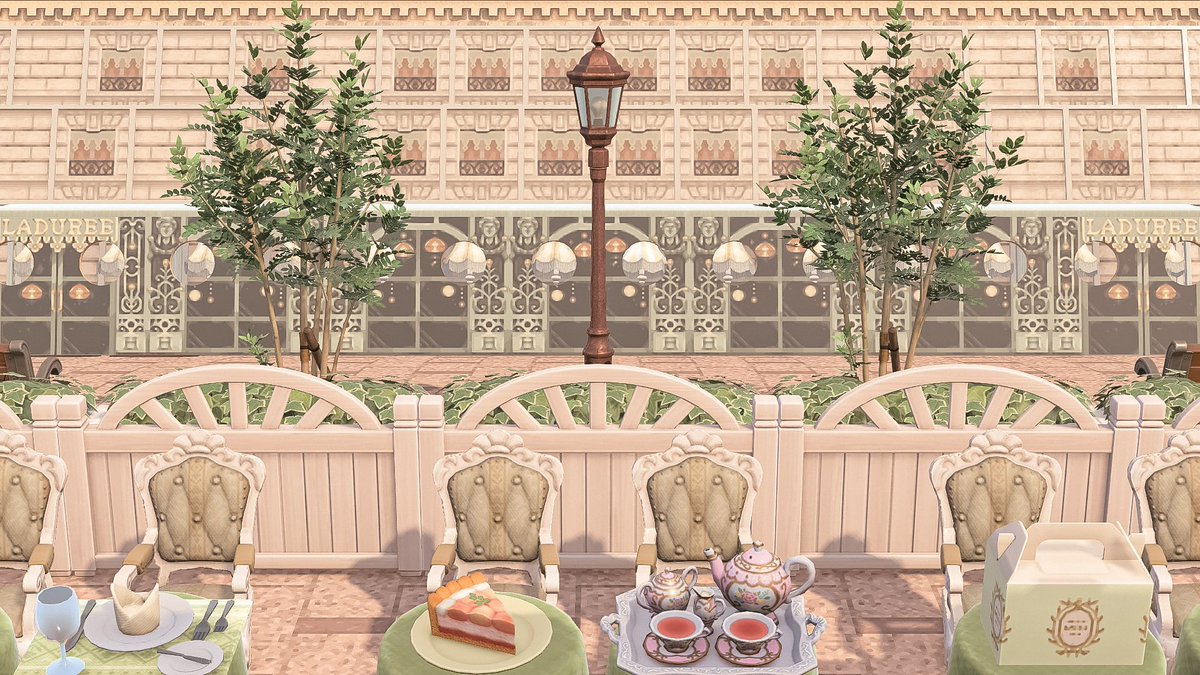 パリのシャンゼリゼ通りのラデュレ #あつ森 #あつまれどうぶつの森 #マイデザ #マイデザイン #ACNH #AnimalCrossing ...