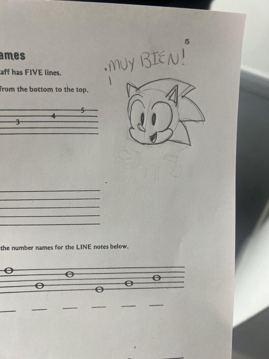 This new student told me he wanted “Sonic” for his music homework so I ...