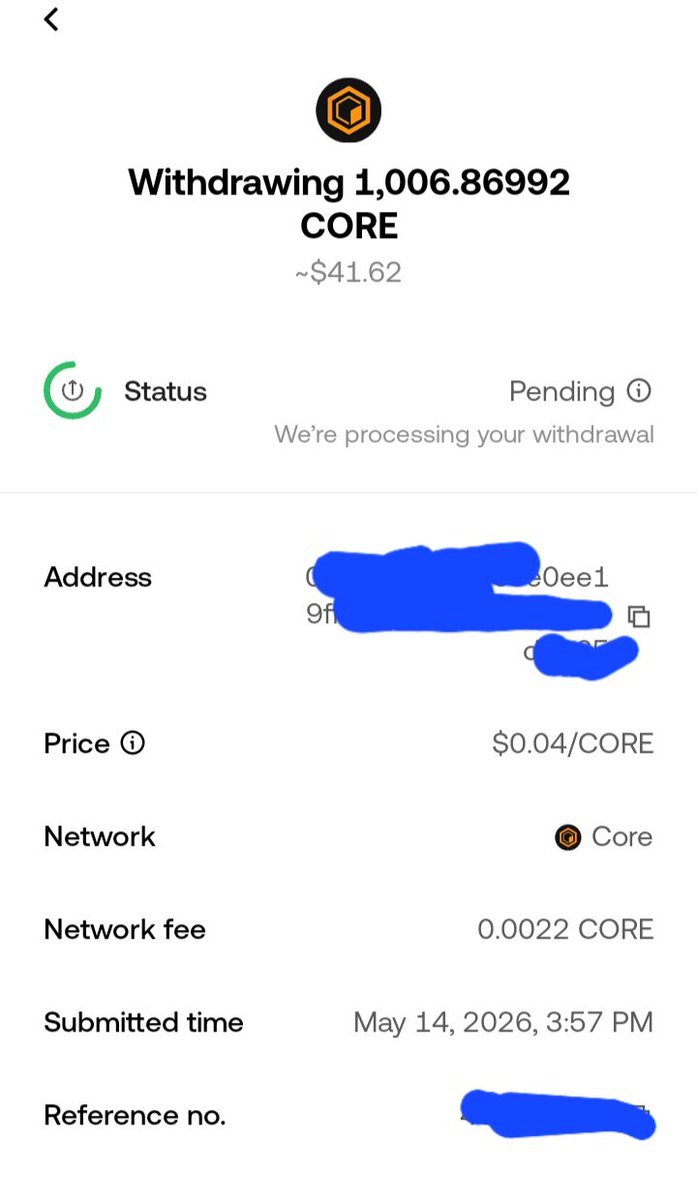 Today, I have decided to add more CORE to my portfolio 1K CORE gone ...