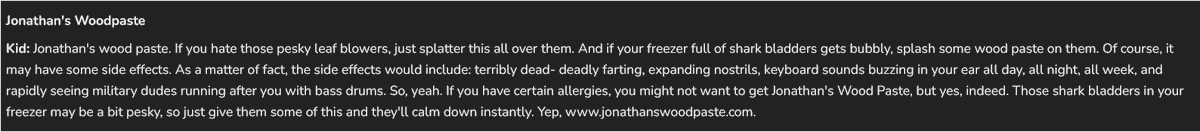 Especially the ads. These are definitely not meant to be taken ...