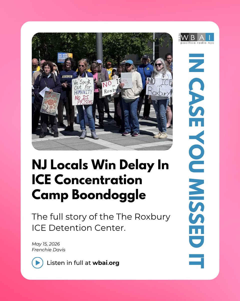 WBAI New York at 99.5 FM, streaming at wbai.org (@WBAI) / Posts / X