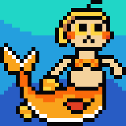 Goldfish Mermaid, Aura! For #mermay #pixelart #oc https://t.co/oxKfVviQvT