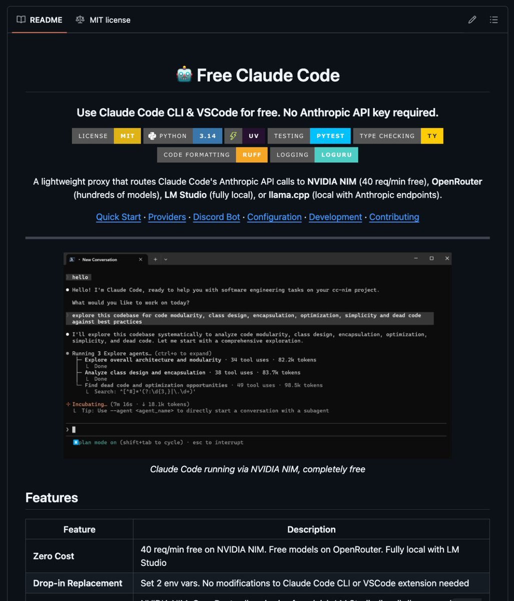 Claude Code can work for free now with no subscription. It’s called ...