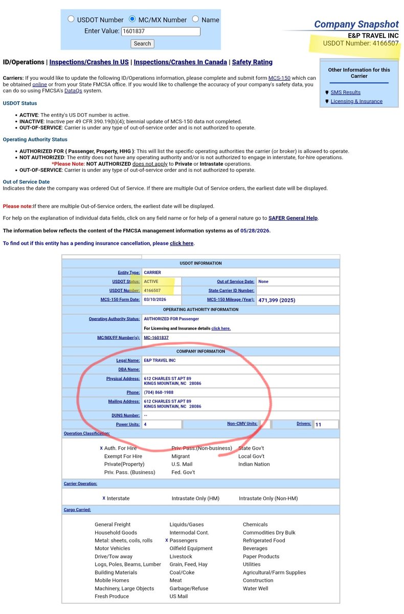 @oldnorthpats @DangItPeople1 The bus is owned by E&P Travel Inc in ...