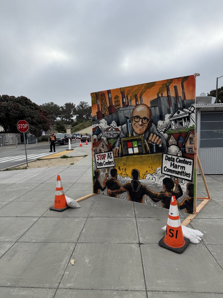 SF does not disappoint. Some handmade art outside of Microsoft Build at ...