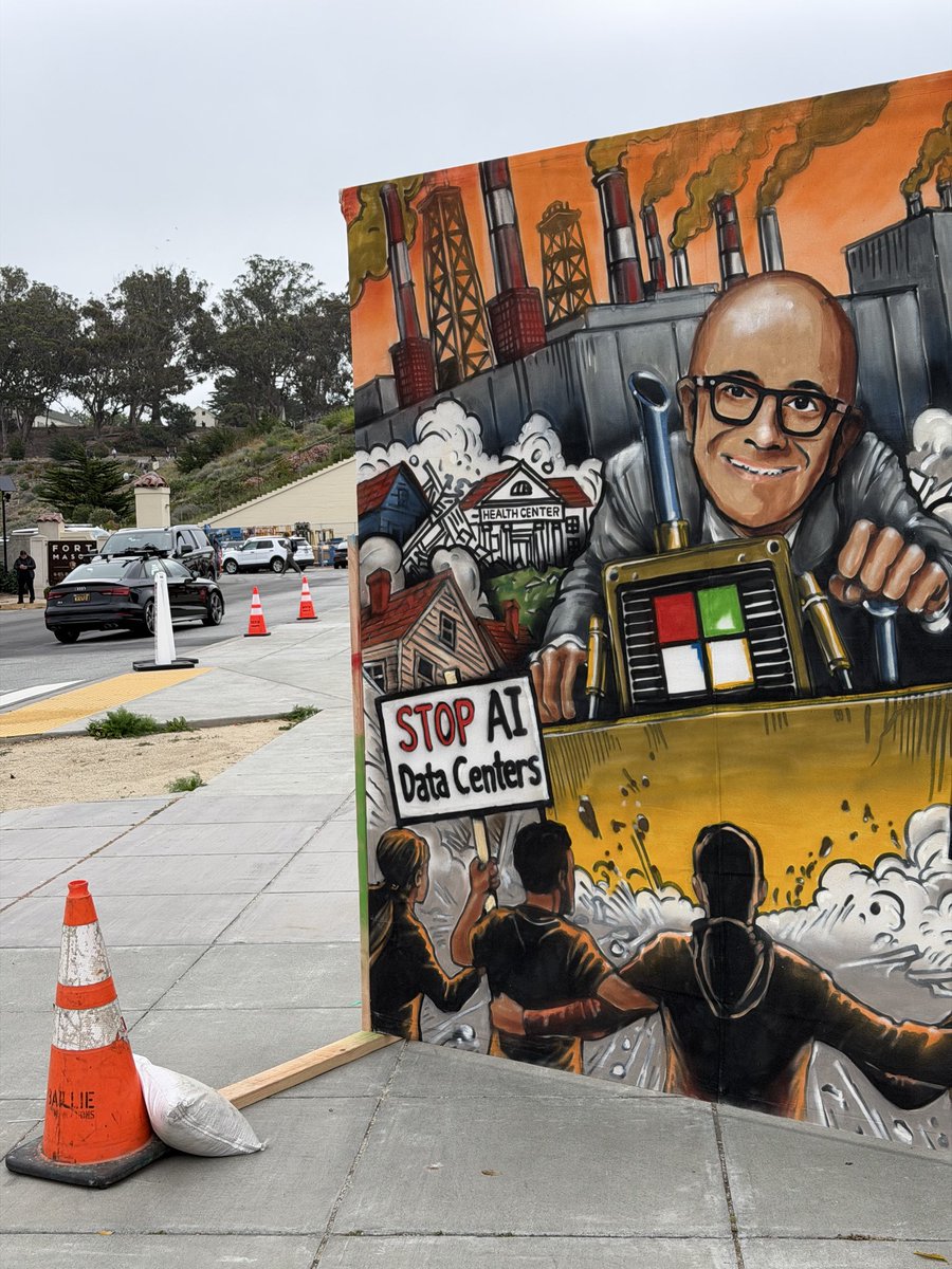 SF does not disappoint. Some handmade art outside of Microsoft Build at ...