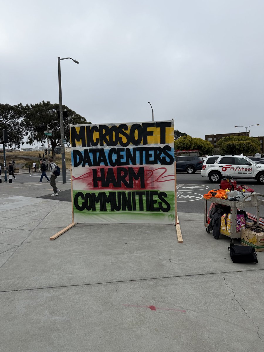 SF does not disappoint. Some handmade art outside of Microsoft Build at ...