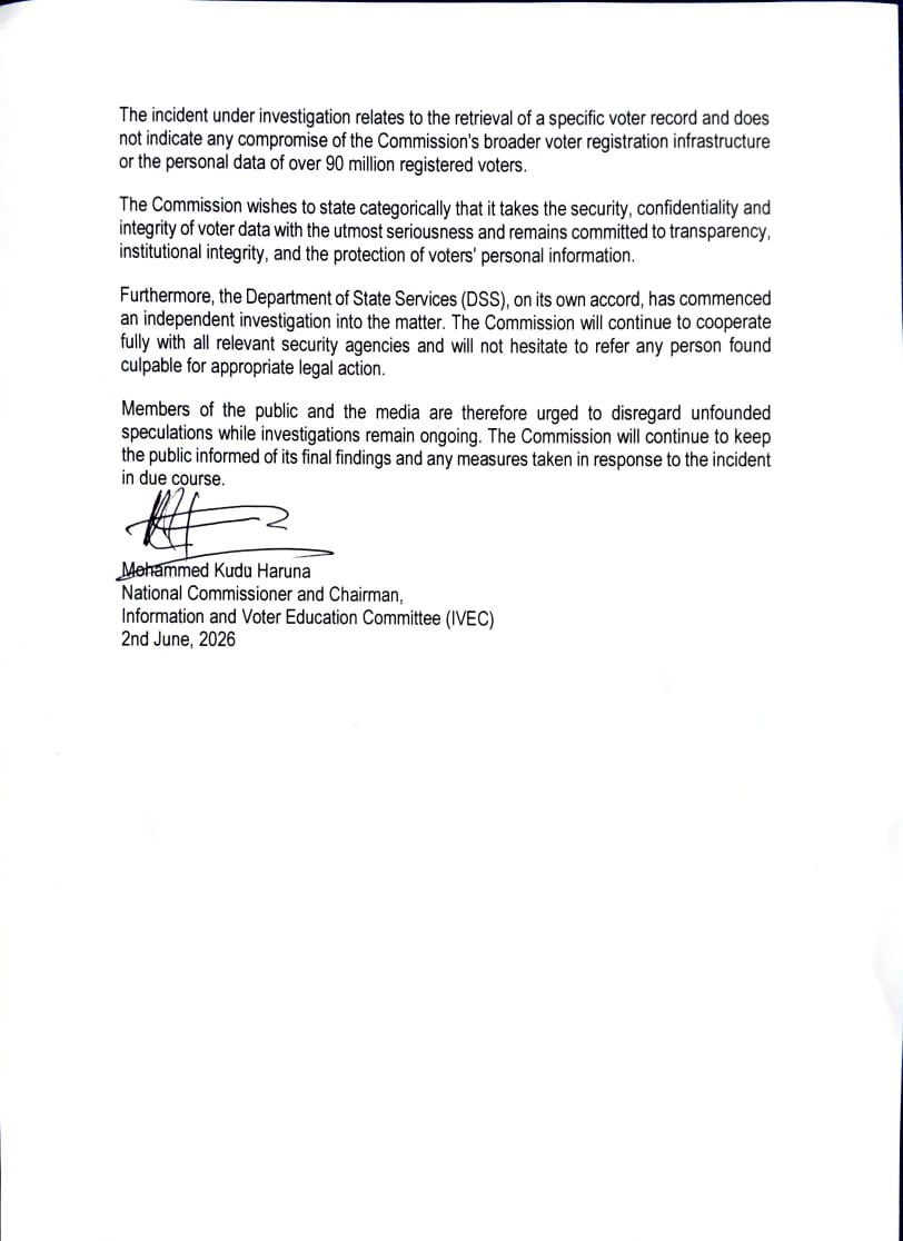 PHOTOS: INEC denies database hack, launches probe into unauthorised ...