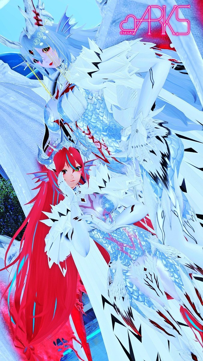 お昼上げss(*´ー`*) ミラさんと親子竜ss🐲 #メンテの日なのでssを貼る #ma7ロゴ #PSO2NGS_S︎S