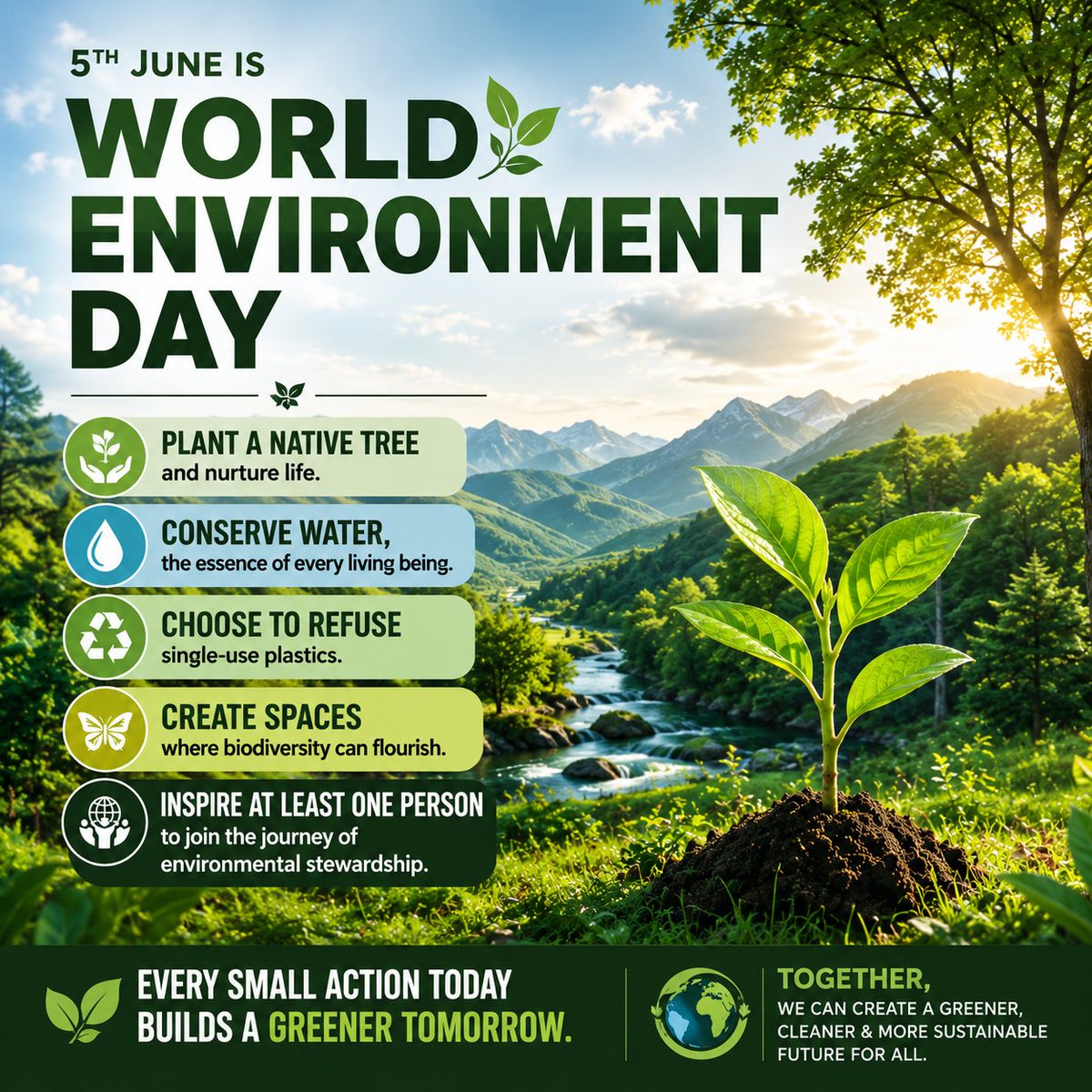 5th June is #WorldEnvironmentDay! The future of our #planet will not be ...