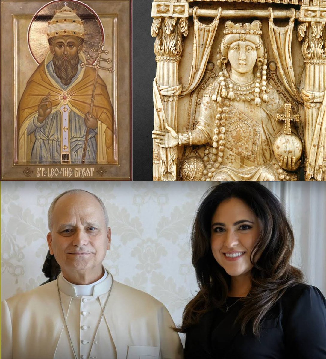 5th-century Pope St. Leo the Great to Empress St. Pulcheria after she ...