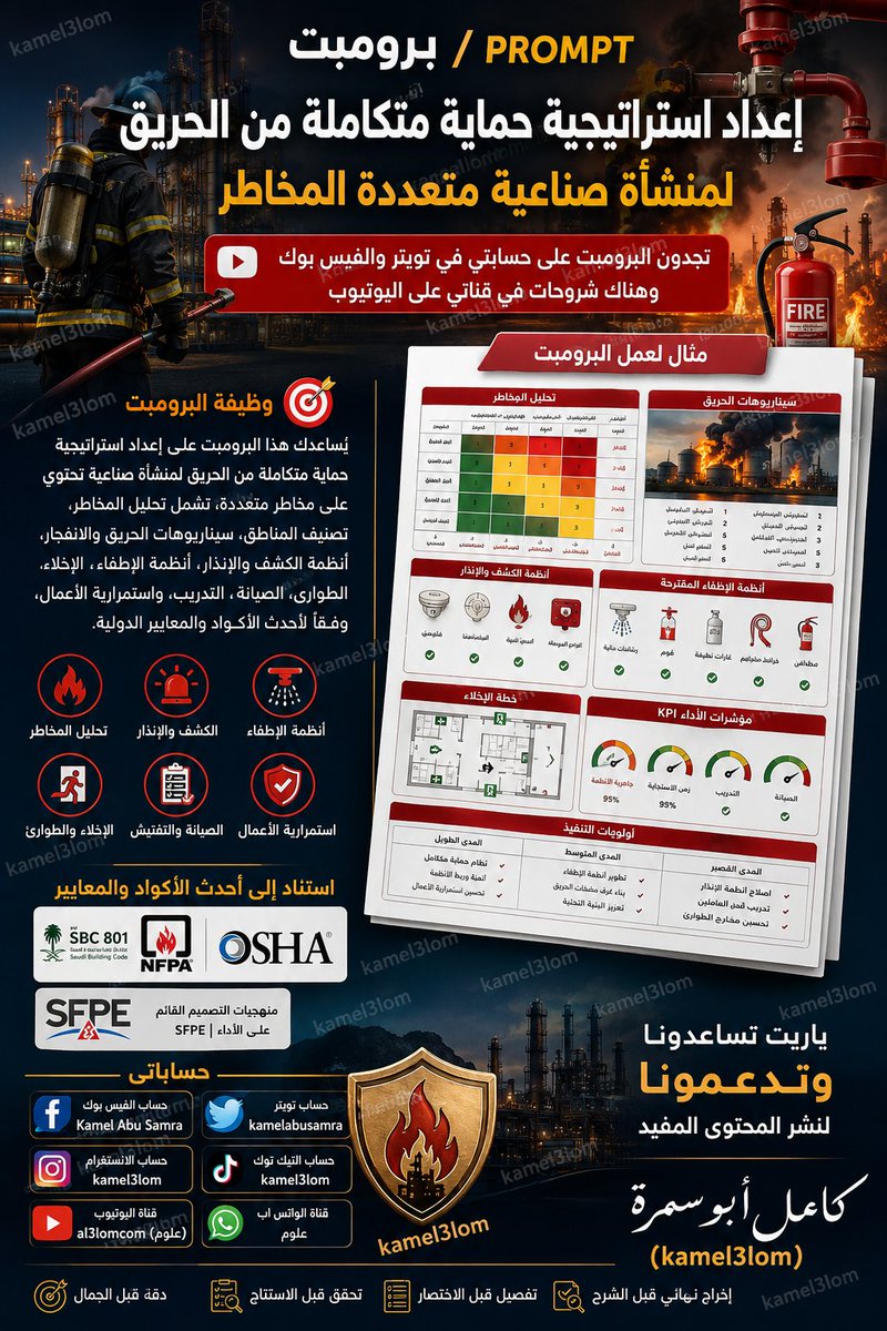 إعداد استراتيجية حماية متكاملة من الحريق لمنشأة صناعية متعددة المخاطر ...